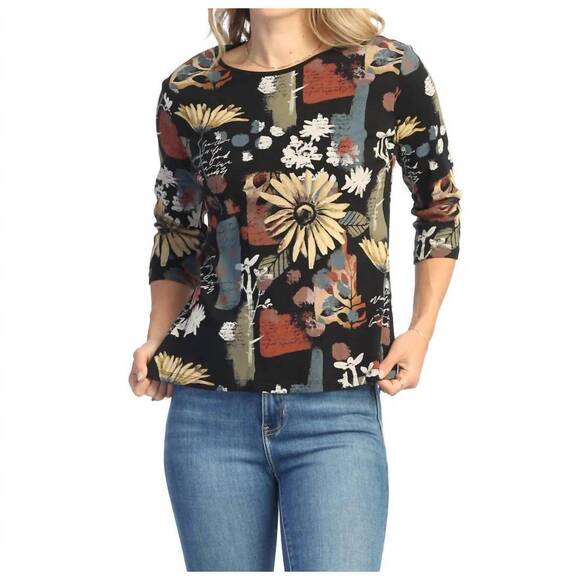 Jess & Jane | Tops | New Jess Jane Golden Printed Cotton Top Plus In ...